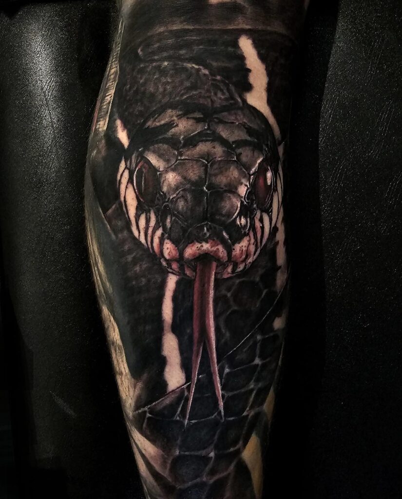 Traditional Cobra Snake Tattoo